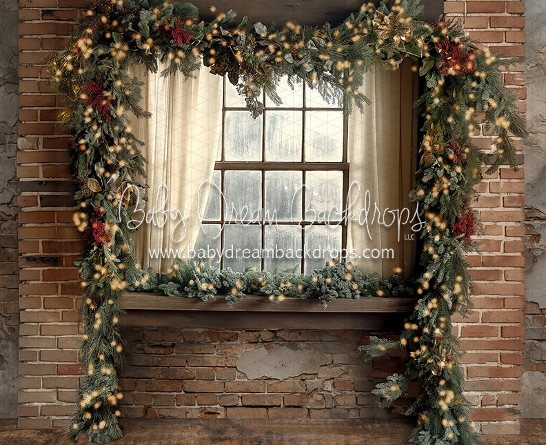Jolly Old Loft Window (JA) — Baby Dream Backdrops