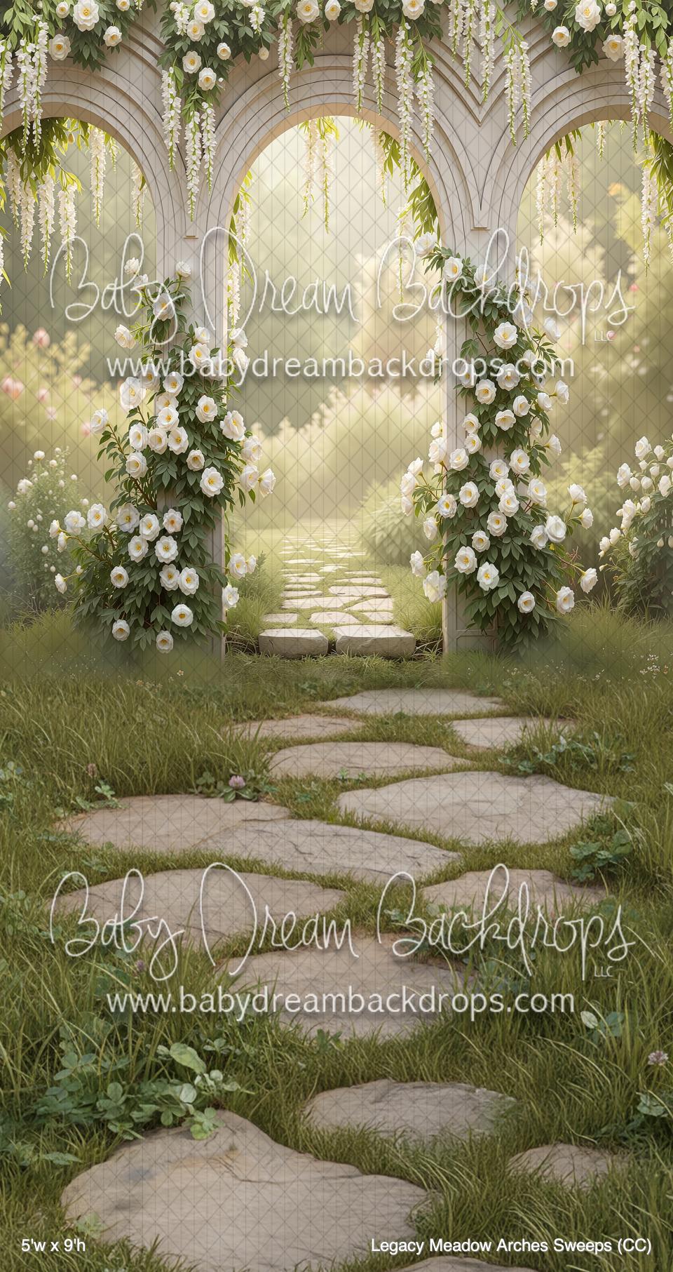Legacy Meadow Arches Sweeps (CC) — Baby Dream Backdrops