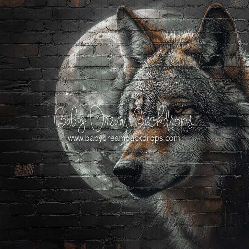 Mascot Brick Wolves Moon (JA) — Baby Dream Backdrops