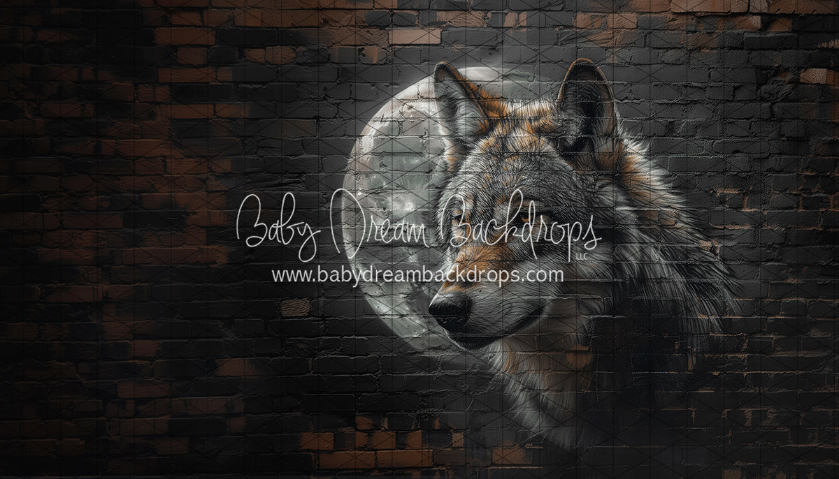 Mascot Brick Wolves Moon (JA) – Baby Dream Backdrops