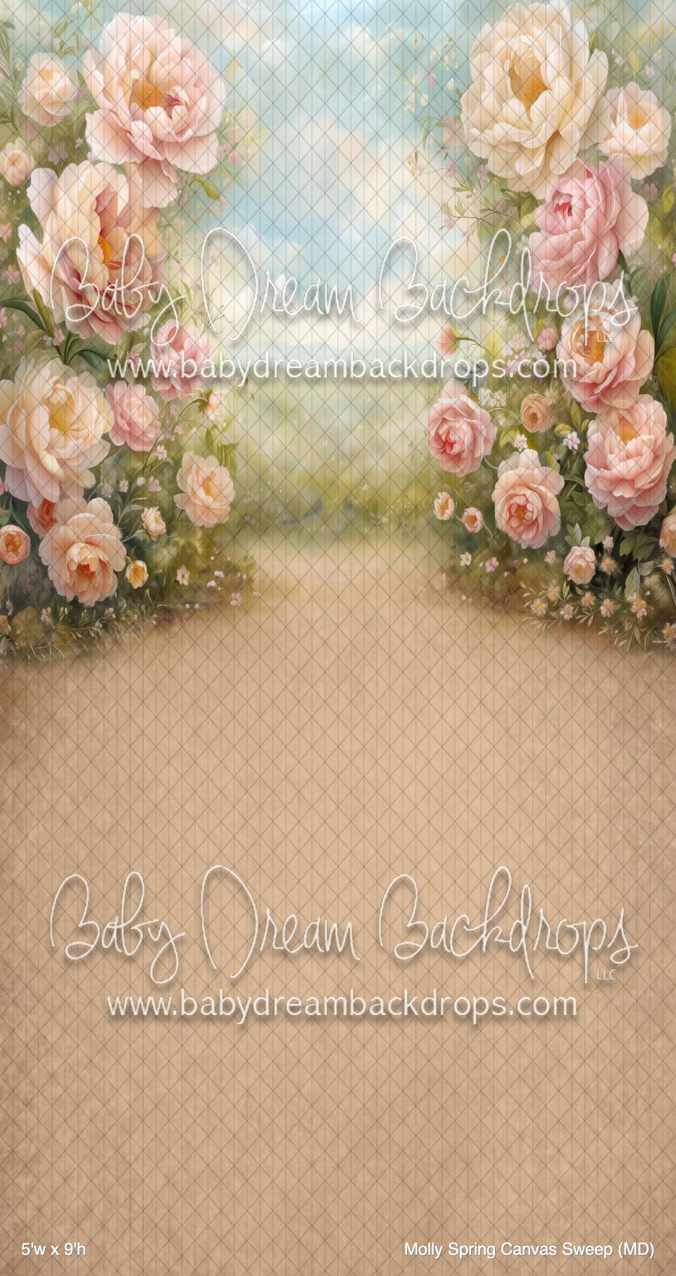 Molly Spring Canvas Sweep (MD) — Baby Dream Backdrops