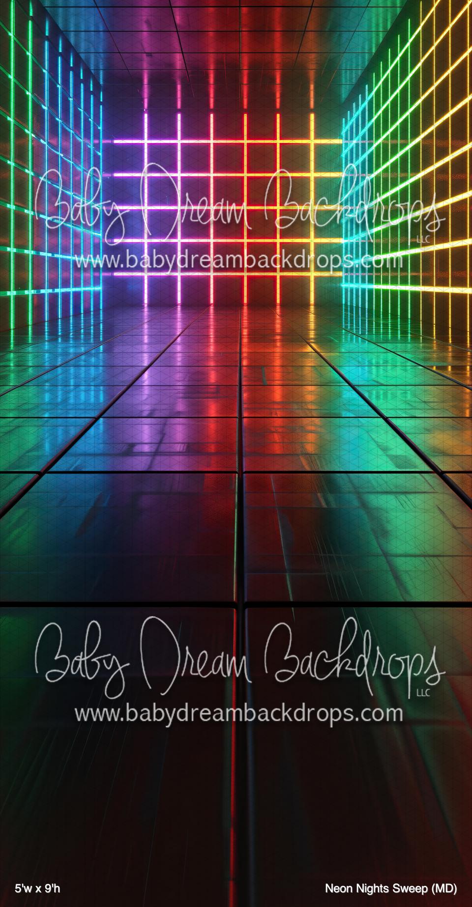 Neon Nights Sweep (MD) — Baby Dream Backdrops