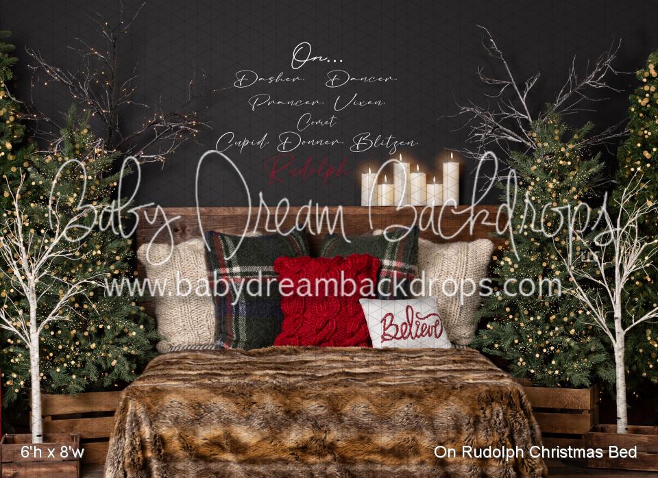 On Rudolph Christmas Bed (VR) — Baby Dream Backdrops