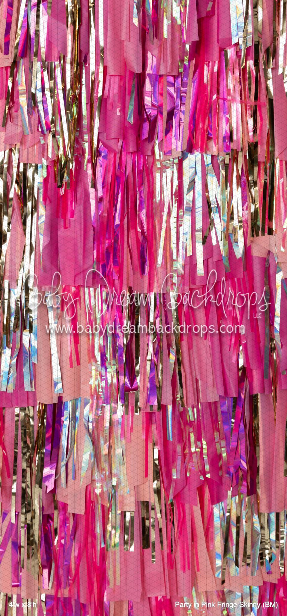 Party in Pink Fringe Skinny (BM) — Baby Dream Backdrops