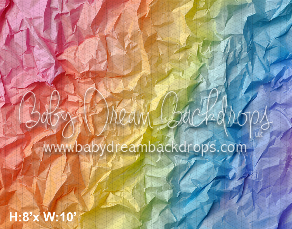 Pastel Rainbow Crumpled Paper (WM) – Baby Dream Backdrops