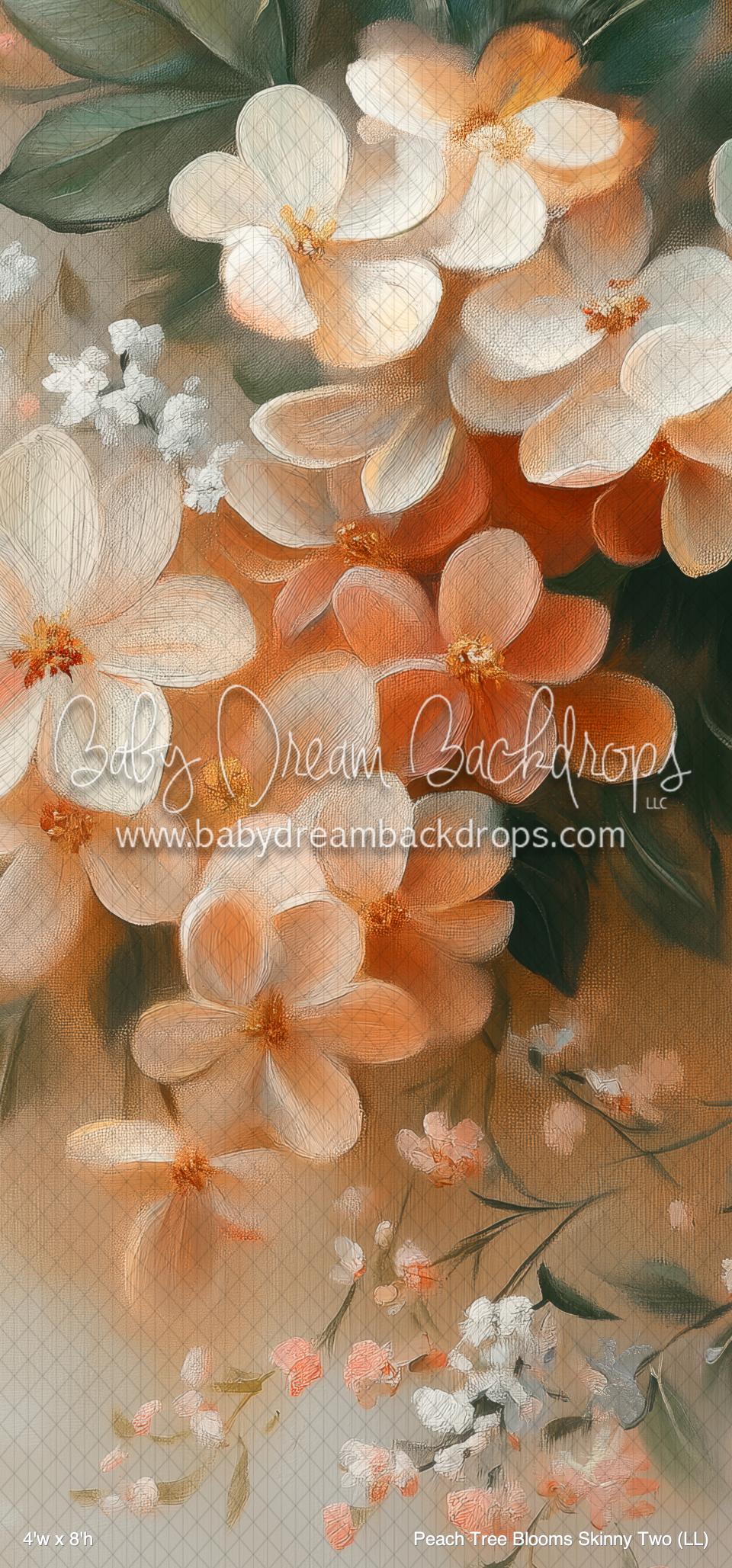 Peach Tree Blooms Skinny Two (LL) — Baby Dream Backdrops