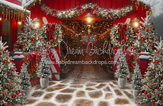 Peppermint Holiday Barn (JA) — Baby Dream Backdrops