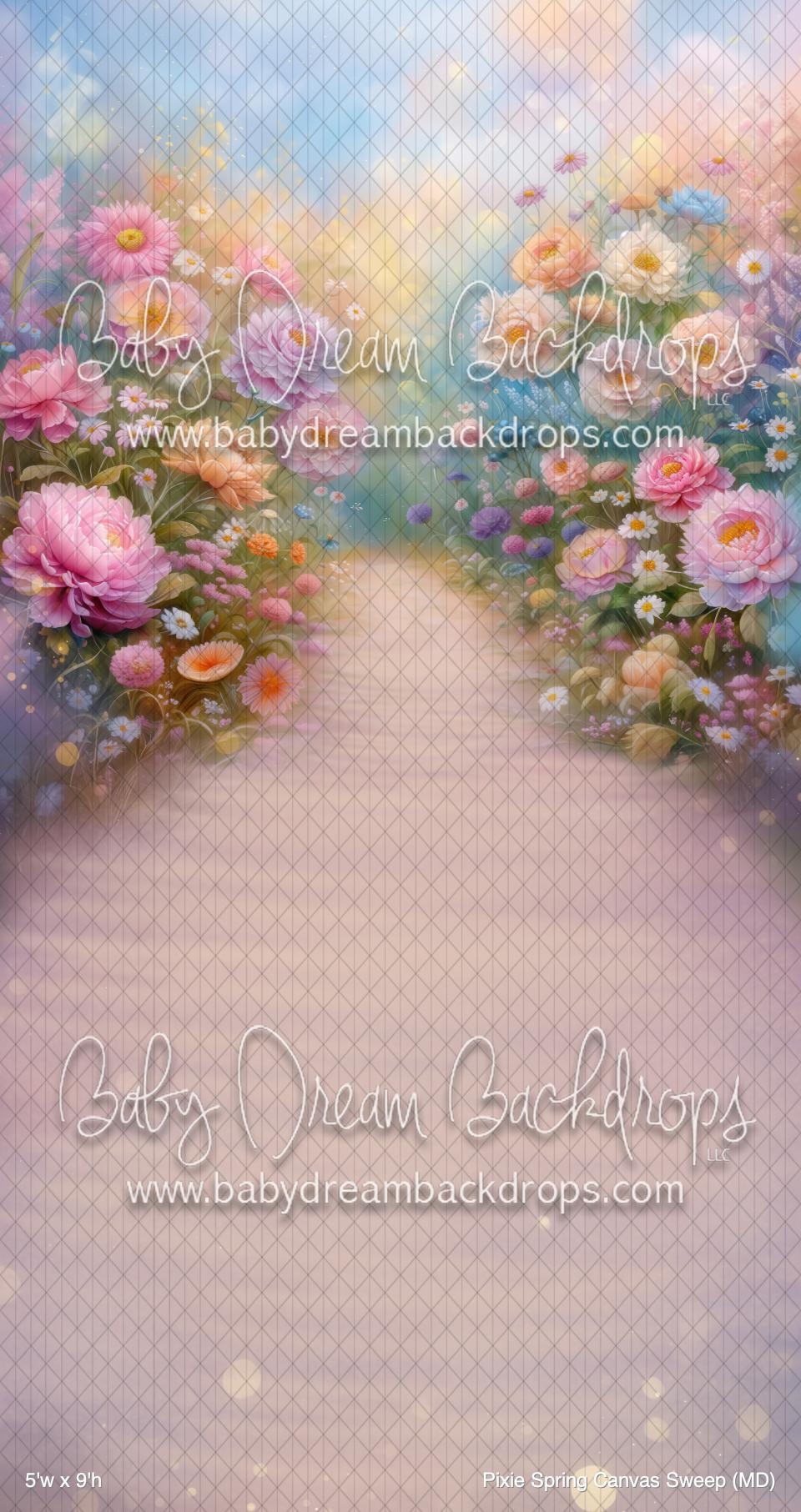 Pixie Spring Canvas Sweep (MD) — Baby Dream Backdrops