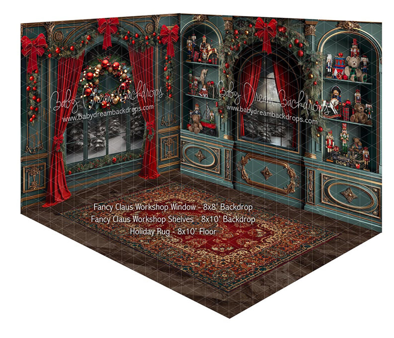 Fabric Room Fancy Claus Workshop Window + Fancy Claus Workshop Shelves ...