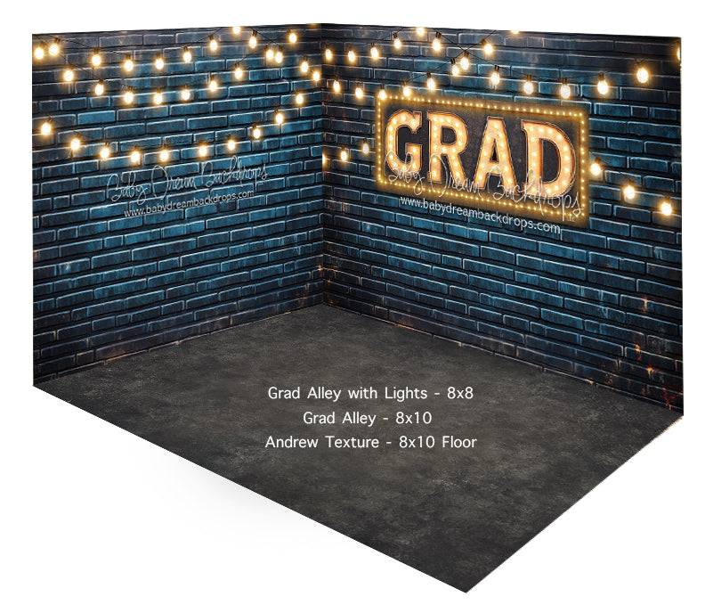 Room Grad Alley with Lights + Grad Alley + Andrew Texture Floor — Baby ...