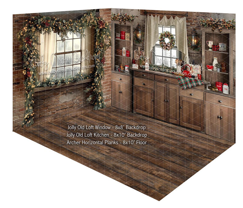 Fabric Room Jolly Old Loft Window + Jolly Old Loft Fireplace Kitchen ...