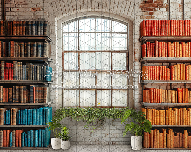 School Library Window (JA) – Baby Dream Backdrops