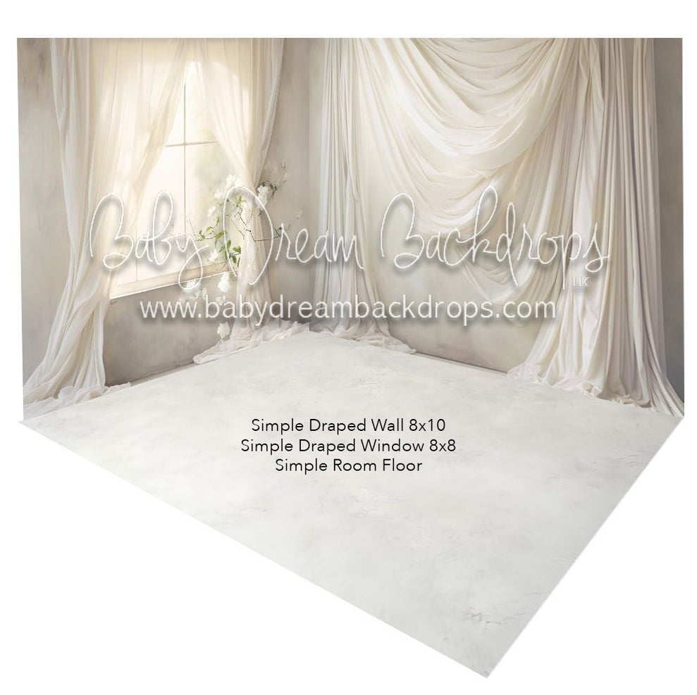 Simple Draped Wall + Simple Draped Window + Simple Room Fabric Floor ...