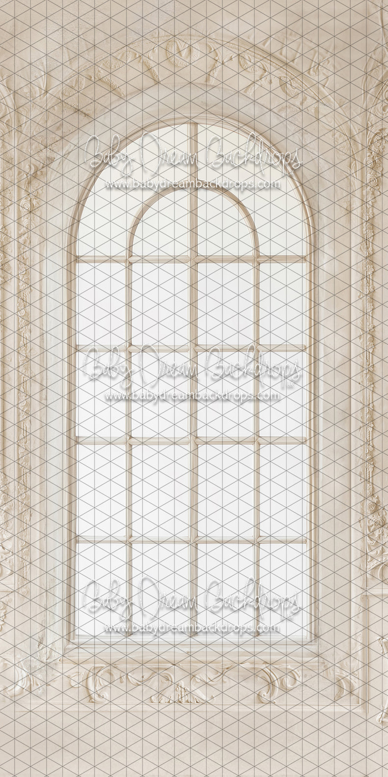 Skinny Elegance Cream Window (CC) — Baby Dream Backdrops