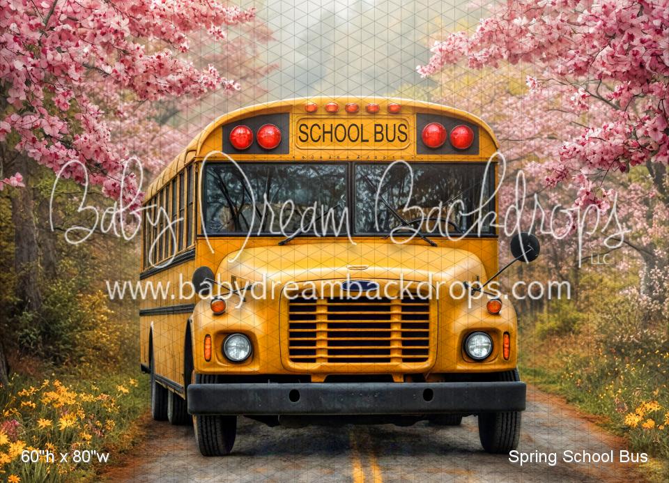 Spring School Bus (VR) — Baby Dream Backdrops
