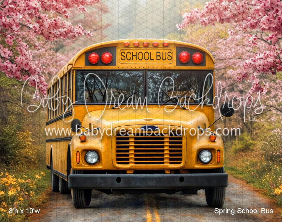 Spring School Bus (VR) – Baby Dream Backdrops