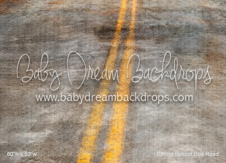 Spring School Bus Road (VR) — Baby Dream Backdrops