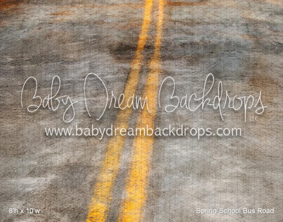 Spring School Bus Road (VR) – Baby Dream Backdrops