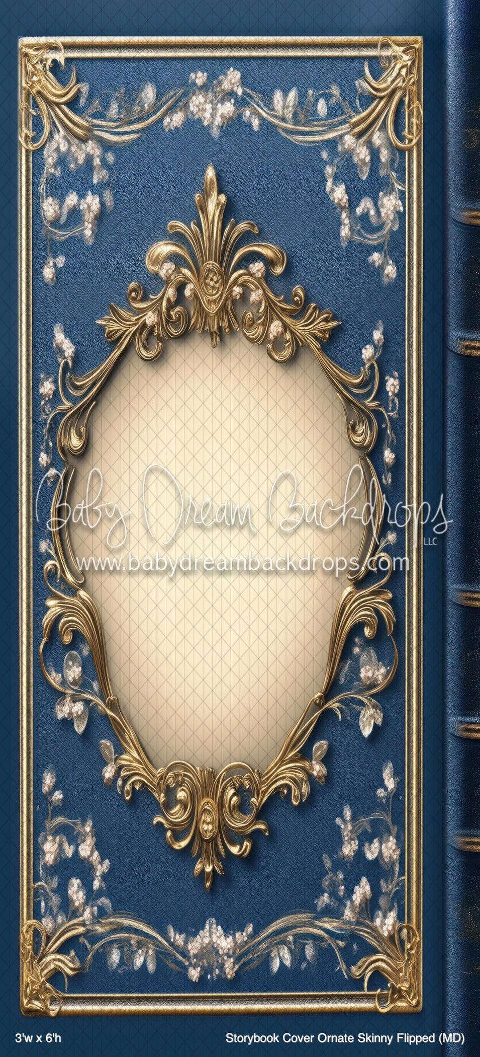 Storybook Cover Ornate Skinny Flipped (MD) — Baby Dream Backdrops