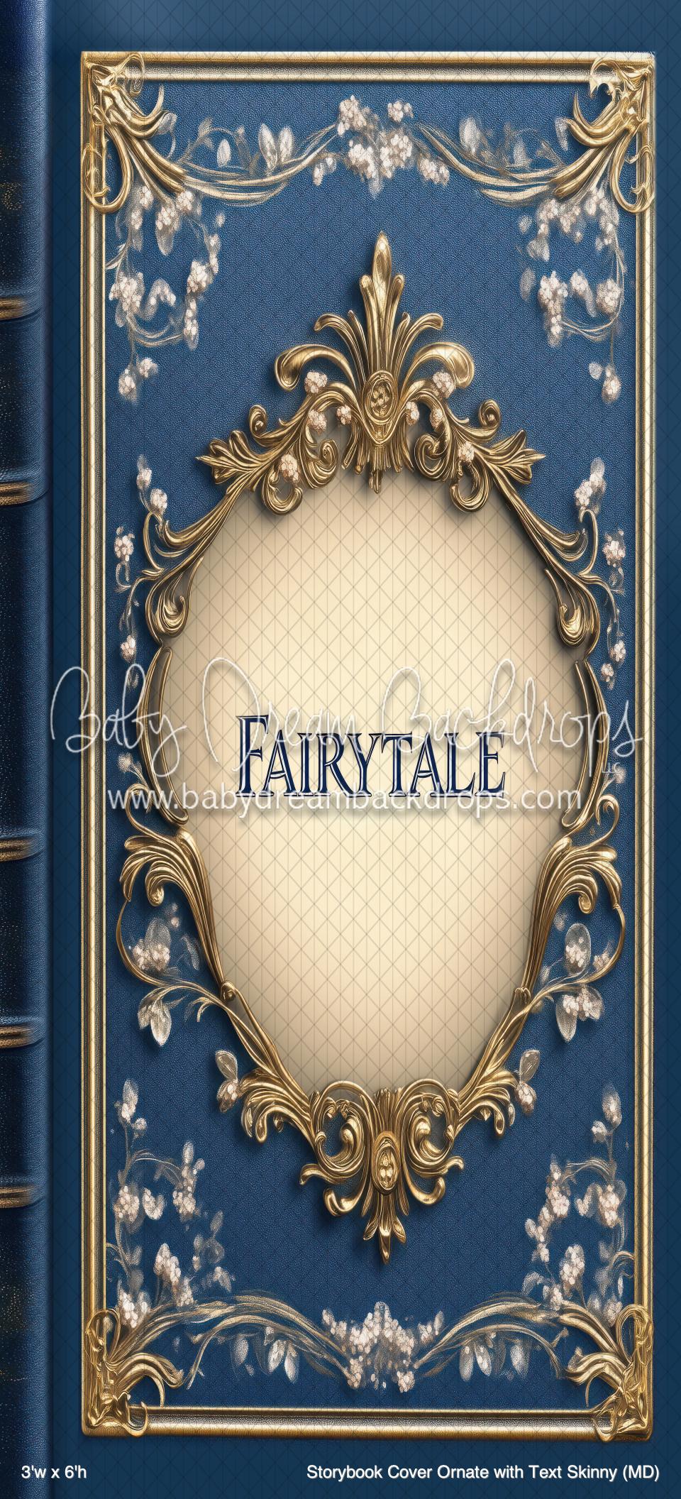 Storybook Cover Ornate with Text Skinny (MD) — Baby Dream Backdrops