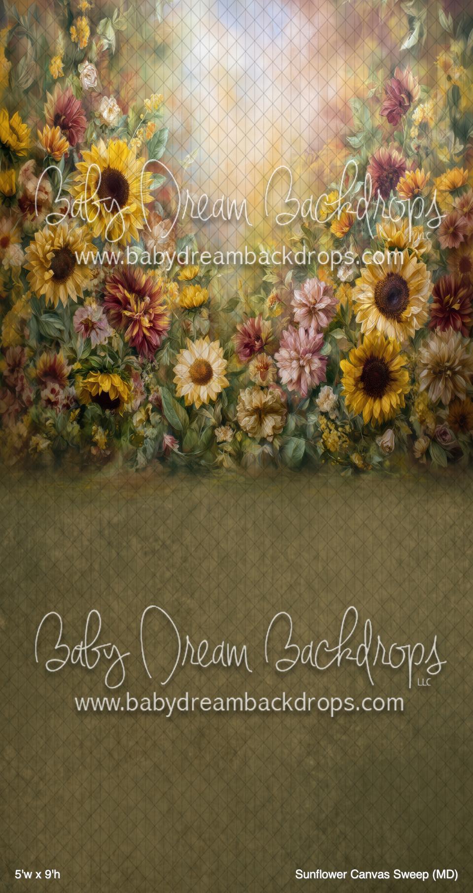 Sunflower Canvas Sweep (MD) — Baby Dream Backdrops