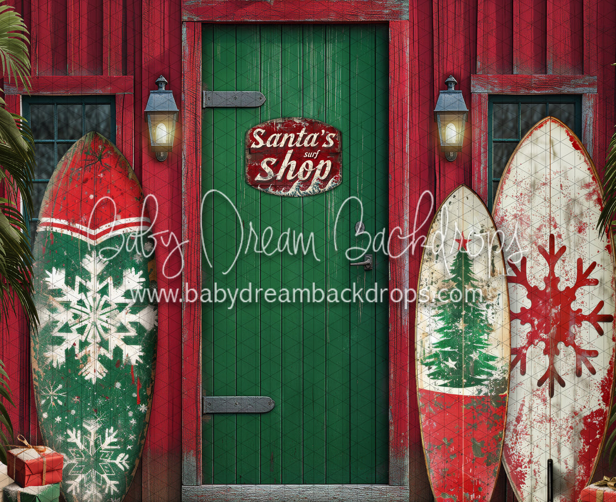 Surfs up Santa Shack (JA) — Baby Dream Backdrops