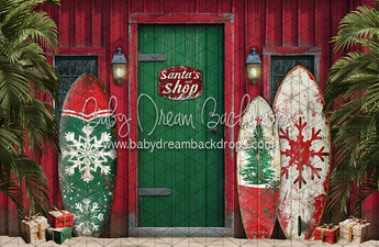 Surfs up Santa Shack (JA) — Baby Dream Backdrops