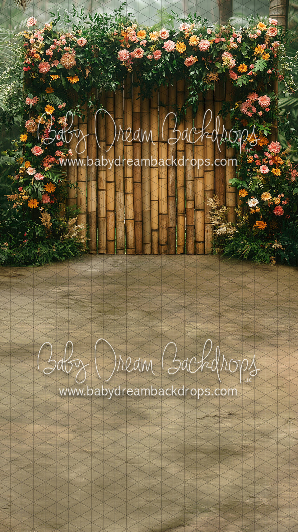 Sweep Blooming Bamboo Wall (KR) — Baby Dream Backdrops