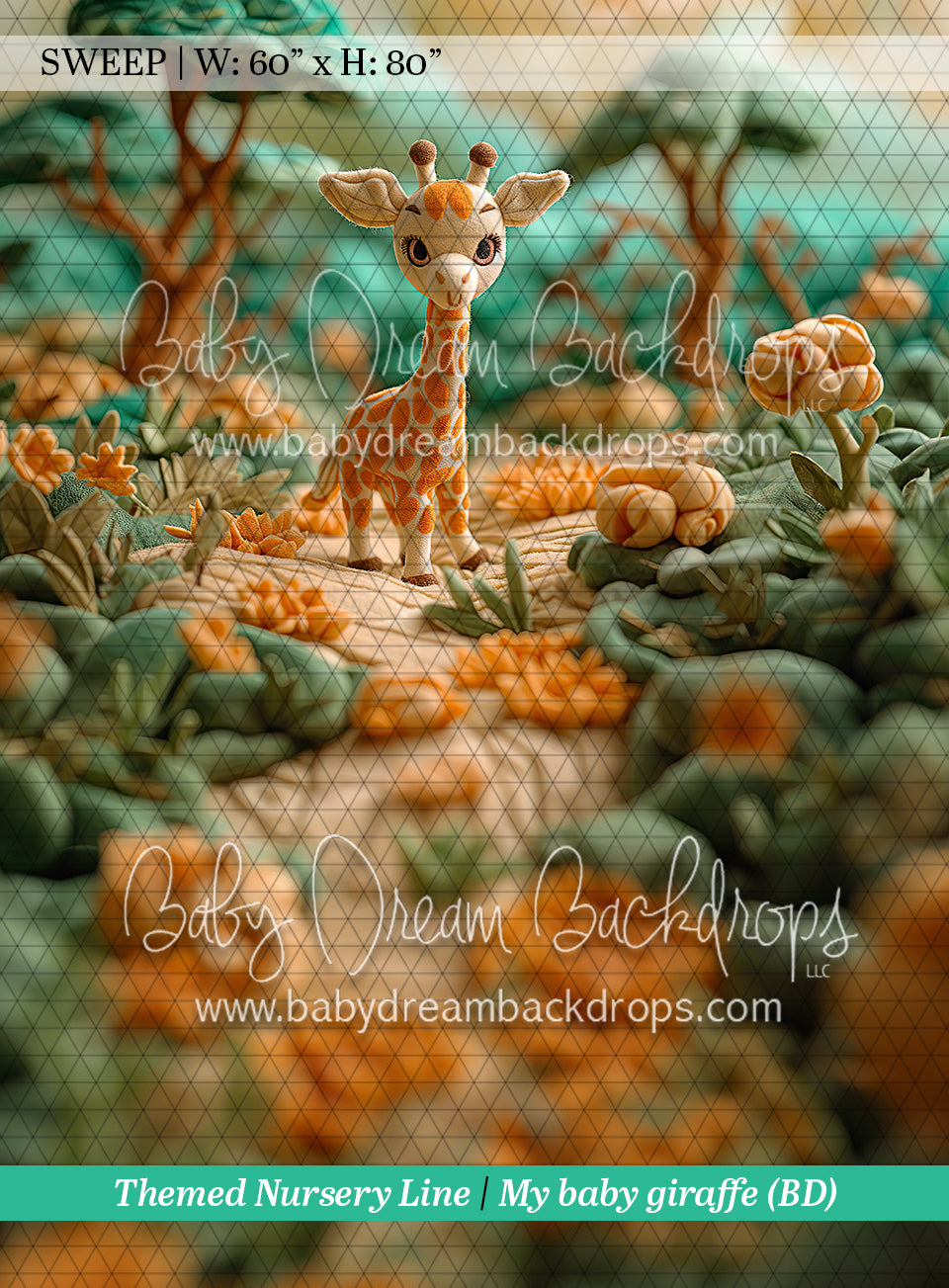 Sweep Themed Nursery Line My baby giraffe (BD) — Baby Dream Backdrops