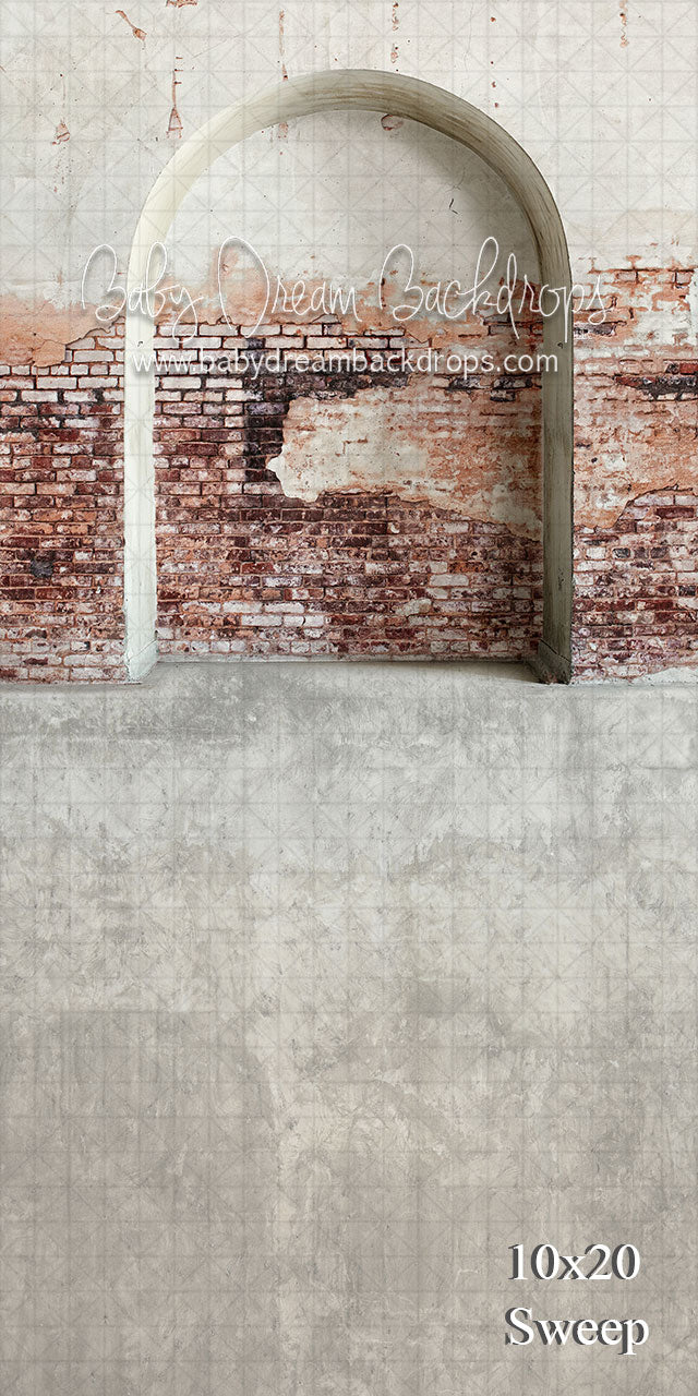 Sweep Airdale Brick Arch Wall (VR) — Baby Dream Backdrops
