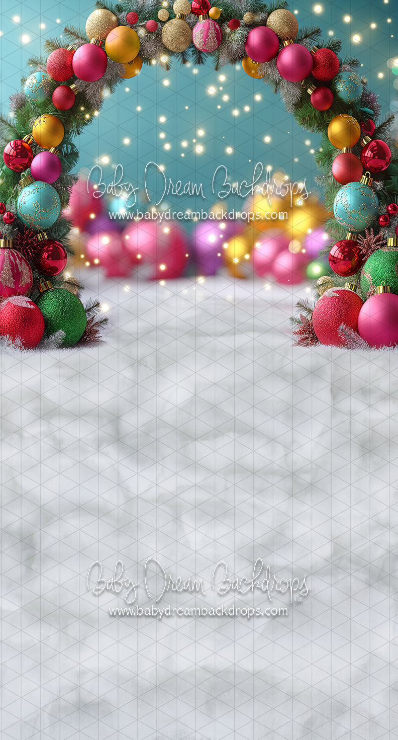 Sweeps Deck the Halls Arch Colorful (JA) — Baby Dream Backdrops