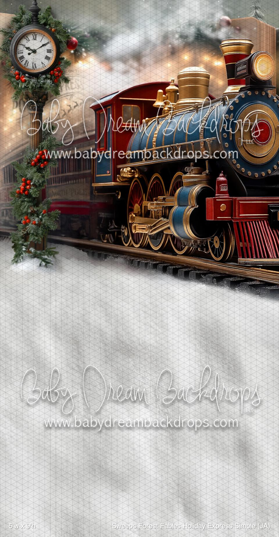 Sweeps Forest Fables Holiday Express Simple (JA) — Baby Dream Backdrops