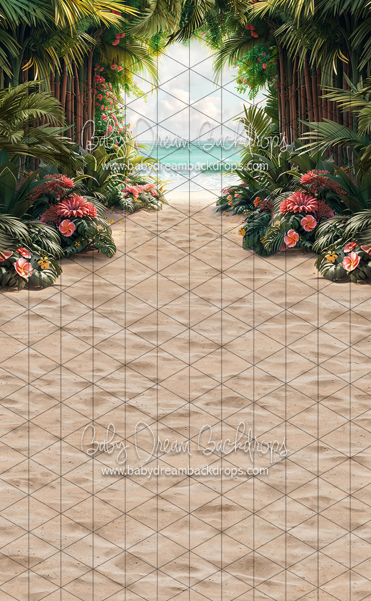 Sweeps Tropical Tiki Hut Entrance (JA) – Baby Dream Backdrops