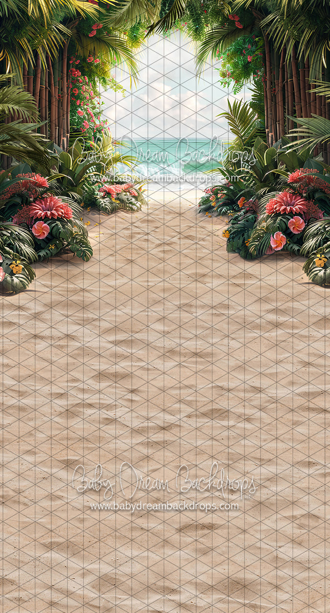 Sweeps Tropical Tiki Hut Entrance (JA) – Baby Dream Backdrops