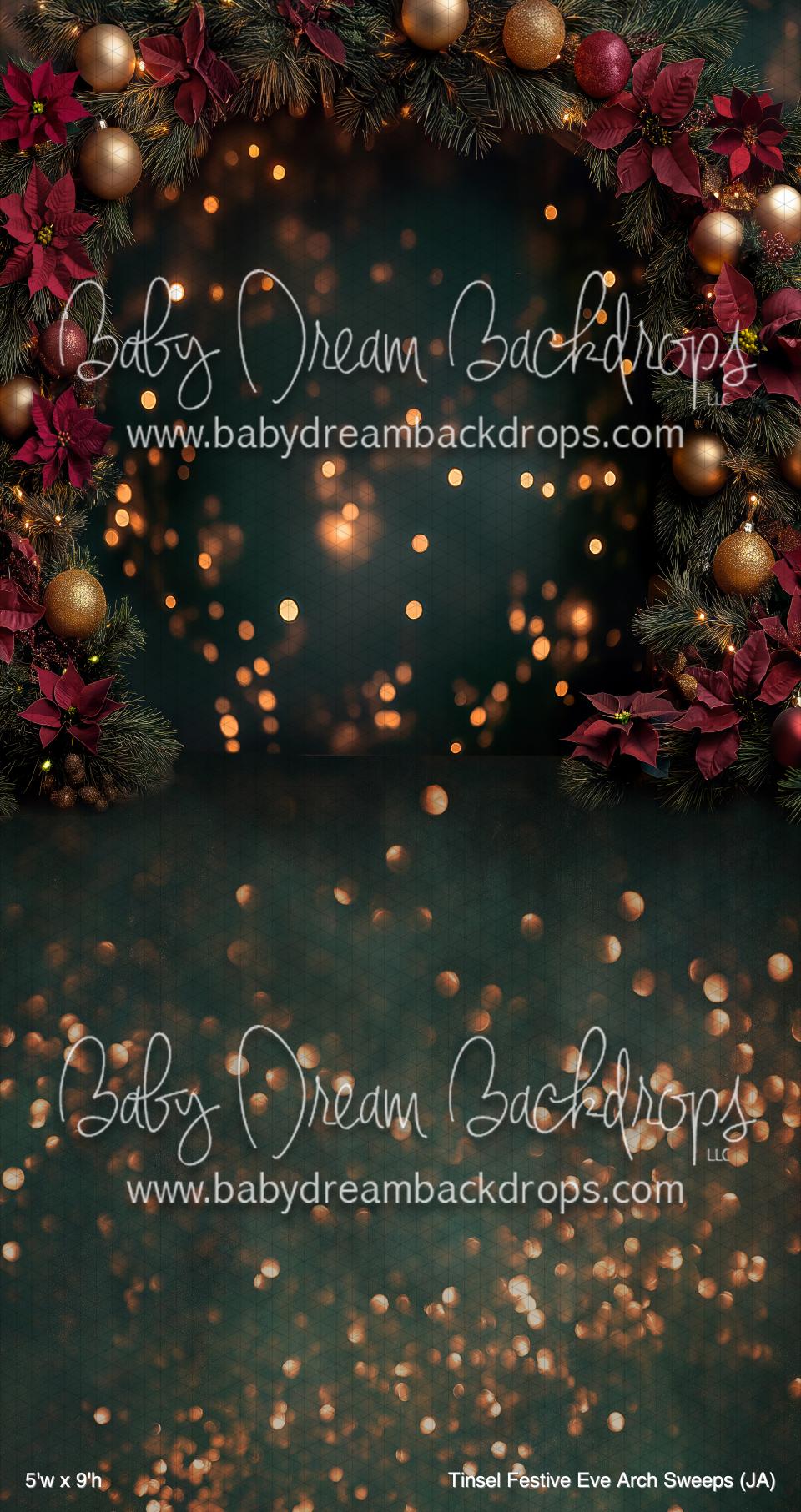 Tinsel Festive Eve Arch Sweeps (JA) — Baby Dream Backdrops