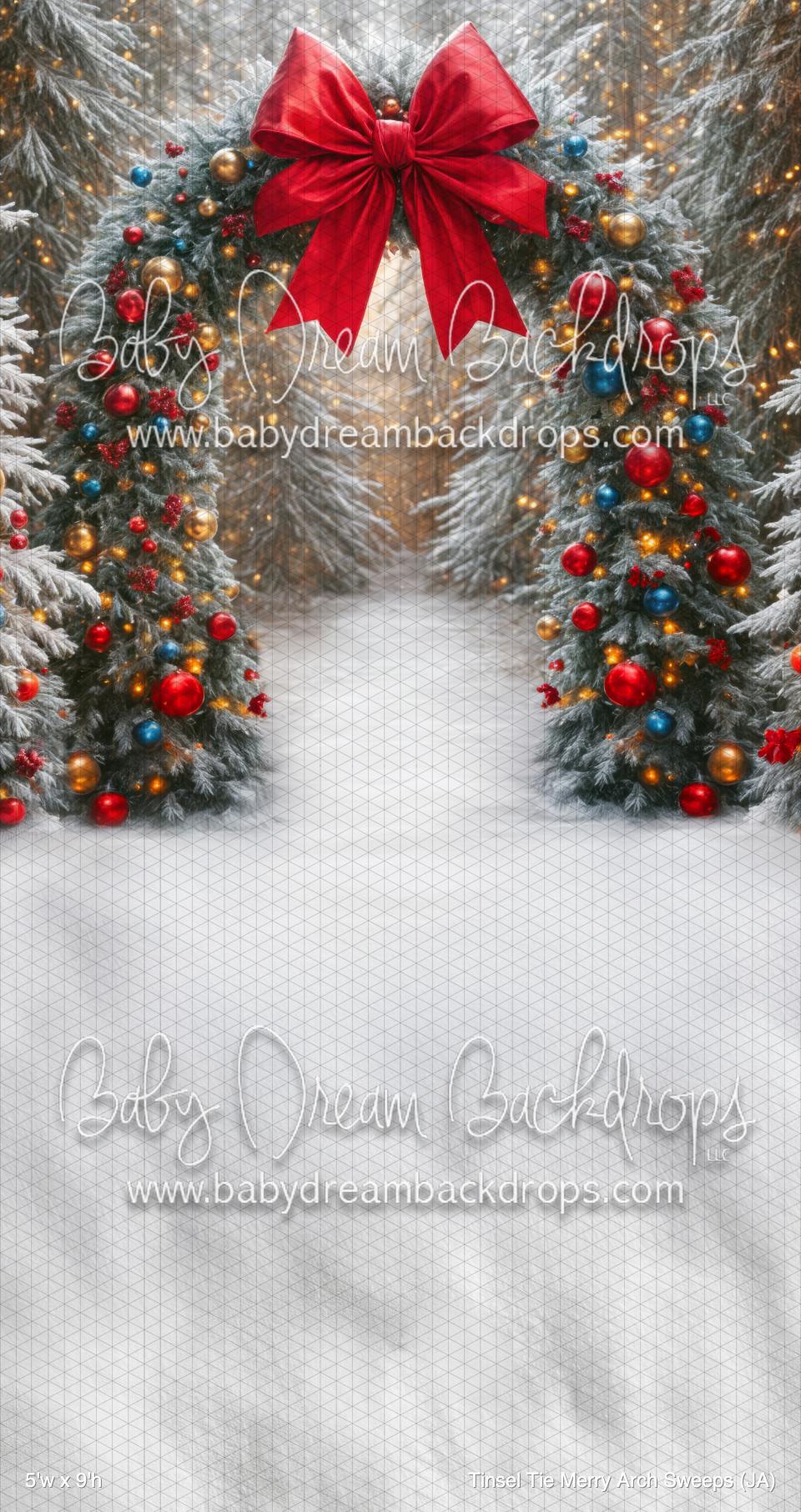 Tinsel Tie Merry Arch Sweeps (JA) — Baby Dream Backdrops