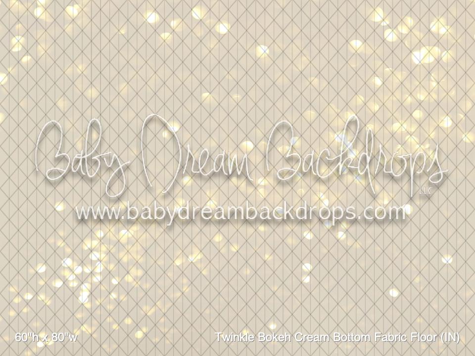 Twinkle Bokeh Cream Bottom Fabric Floor (JA) — Baby Dream Backdrops