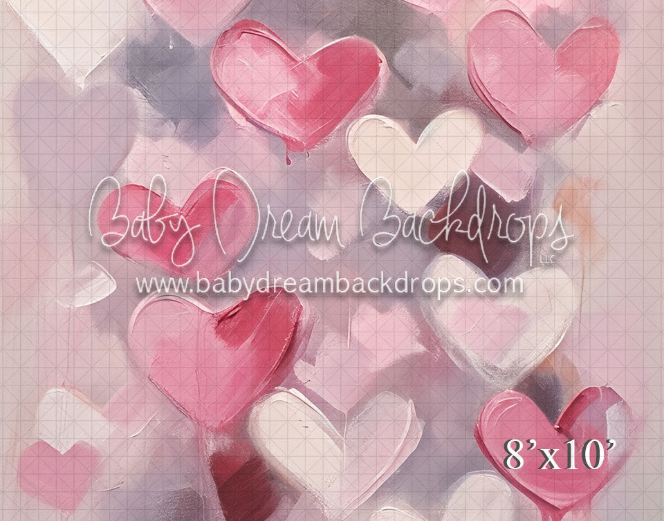 Valentine Hearts Fabric Floor (VR) – Baby Dream Backdrops