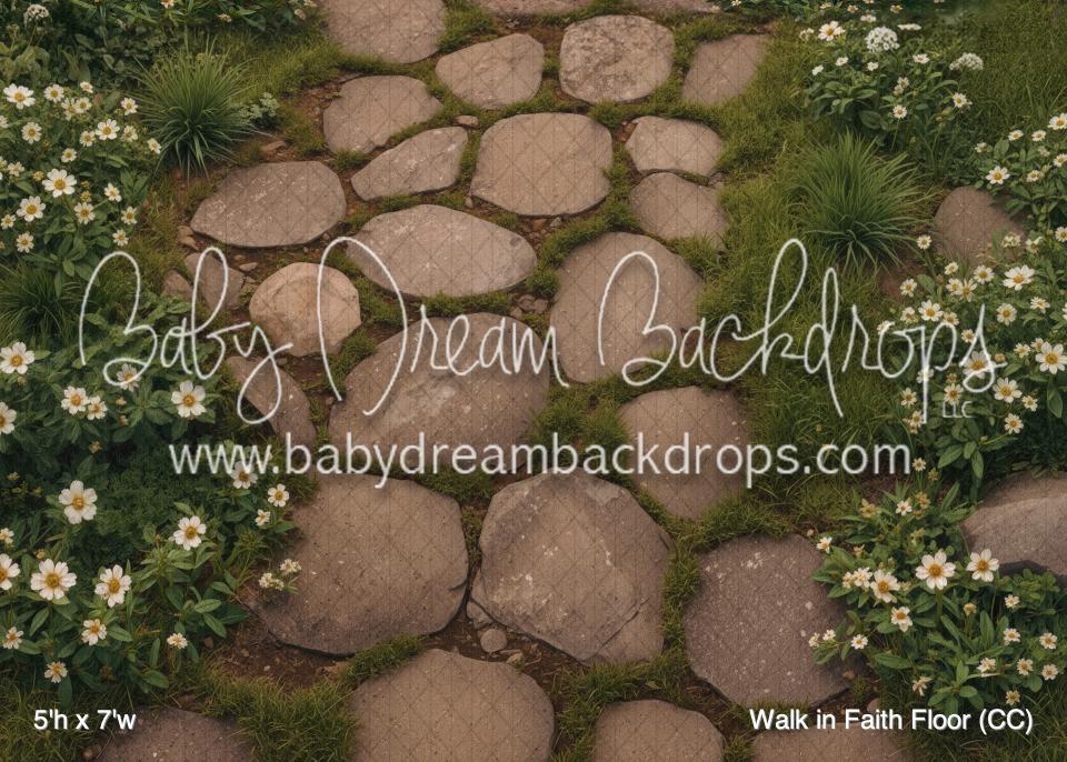 Walk in Faith Fabric Floor (CC) — Baby Dream Backdrops