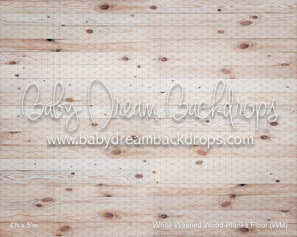 White Washed Wood Planks Floor (WM) — Baby Dream Backdrops