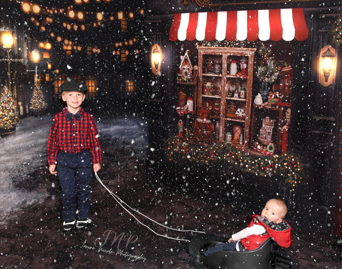 Magical Main Street Gingerbread (Large Door) and Holiday Street Fabric ...