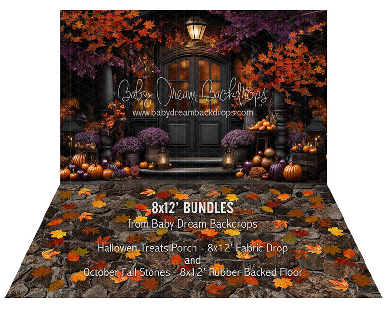 Bundle Halloween Treats Porch + October Fall Stones — Baby Dream Backdrops