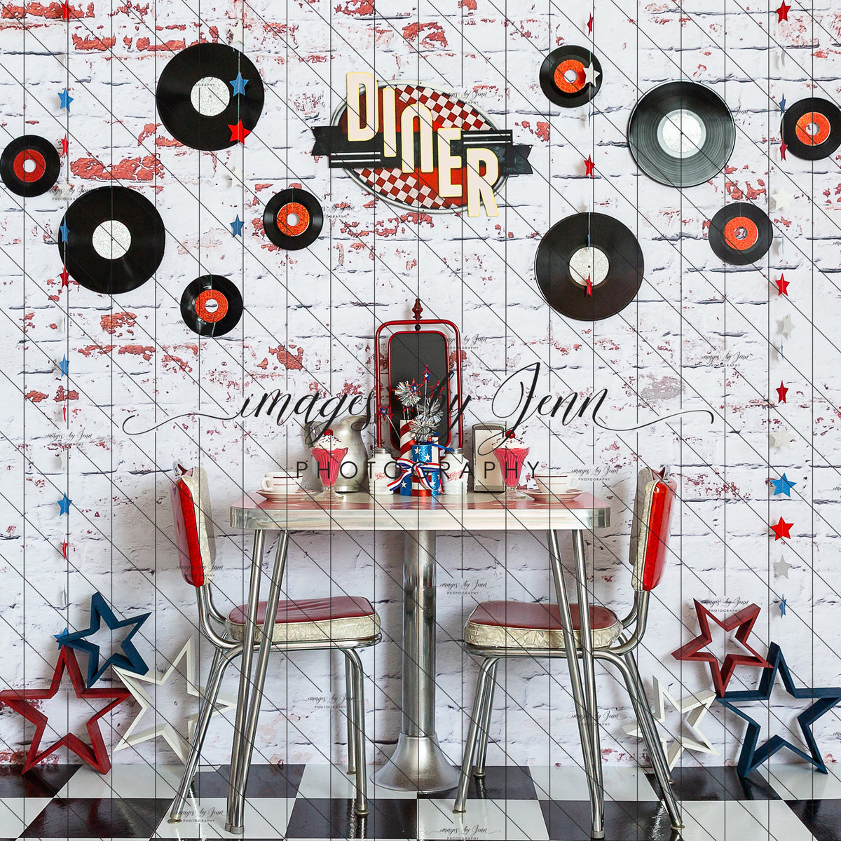 All American Diner Table (JG) — Baby Dream Backdrops