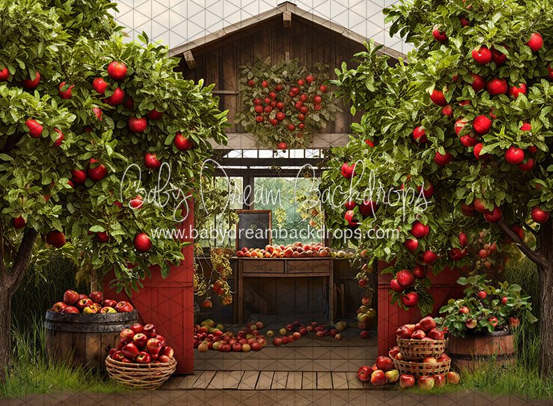 Apple Orchard Barn (Dirt) (JA) – Baby Dream Backdrops