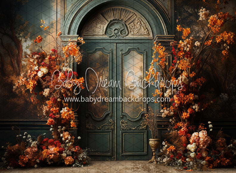 Autumn Mansion Mural Door (JA) – Baby Dream Backdrops