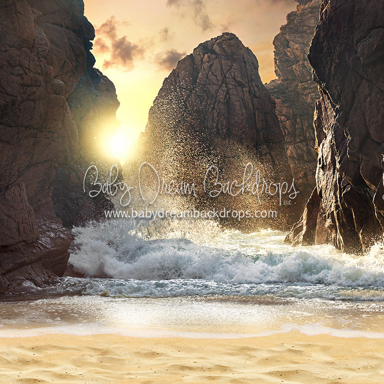X Drop beach cove – Baby Dream Backdrops
