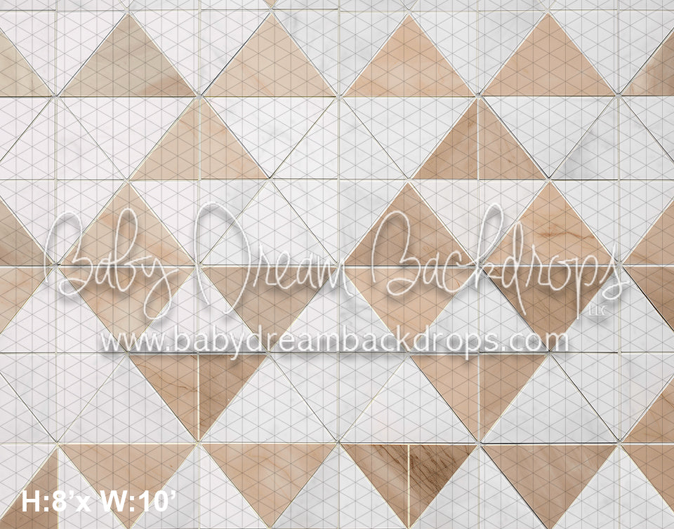 Beige and White Traingle Checker Floor (AZ) – Baby Dream Backdrops