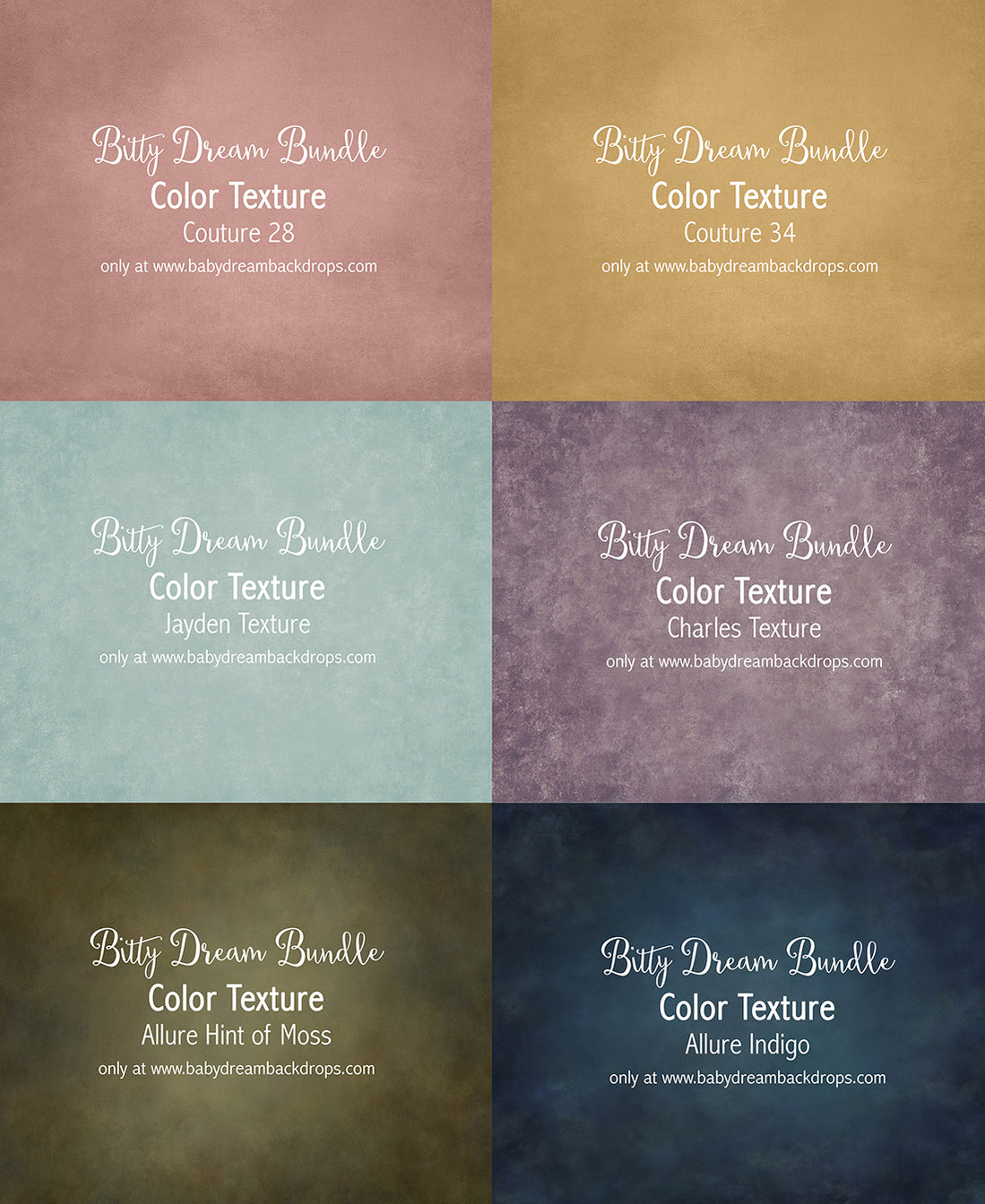Bitty Dream Bundle - Color Texture — Baby Dream Backdrops