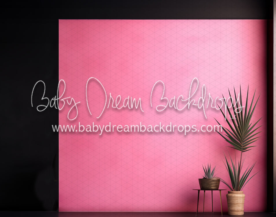 Black and Pink Colorblock Wall 1 (MD) — Baby Dream Backdrops