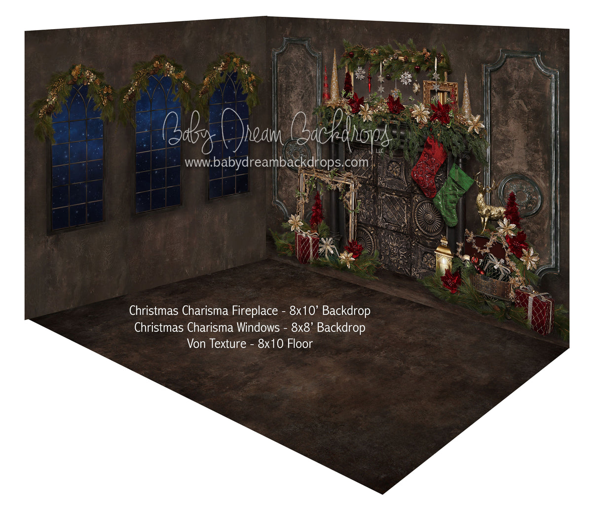 Christmas Charisma Fireplace and Christmas Charisma Windows Room — Baby ...